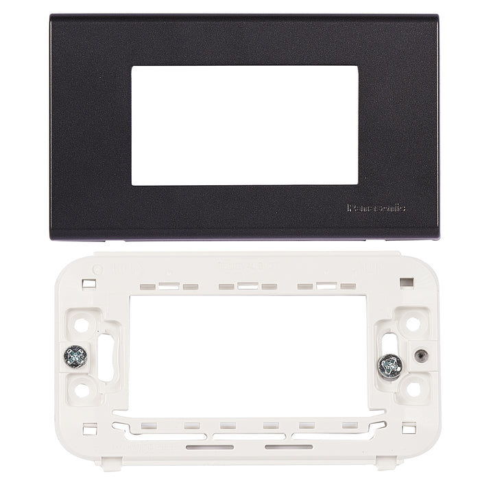 3M plate with mounting frame black Wide Panasonic — ElSewedy Shop