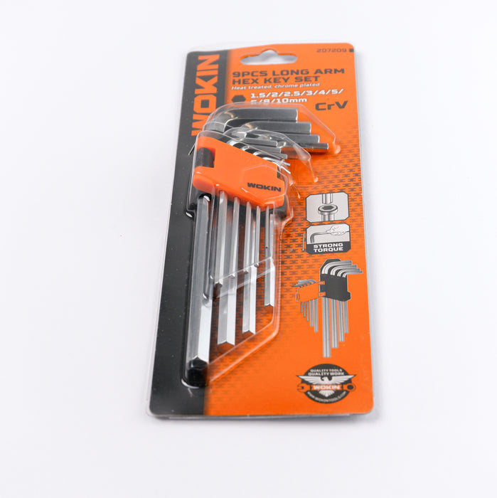 Wokin 9PCs. Allen Key Long Arm Diff. Size Hex Key Set — ElSewedy Shop