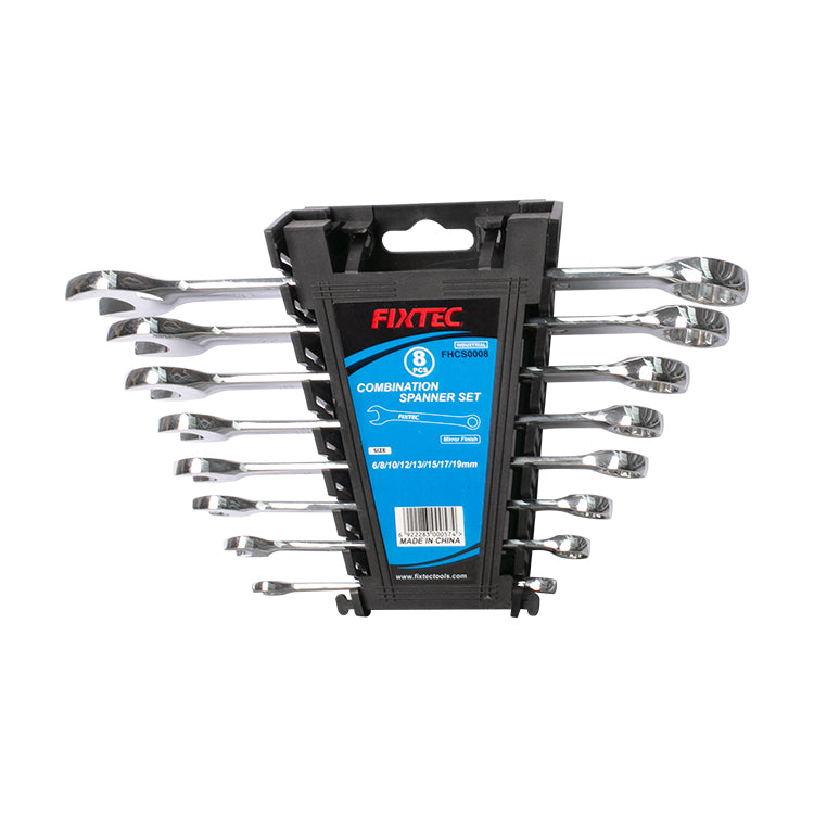 FixTec 8PCs Diff. Size Combination Spanner Set — ElSewedy Shop