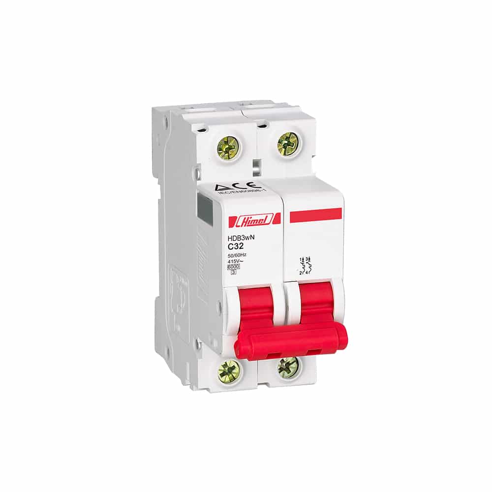 Himel Circuit breaker MCB-2Poles-16 A-10KA — ElSewedy Shop